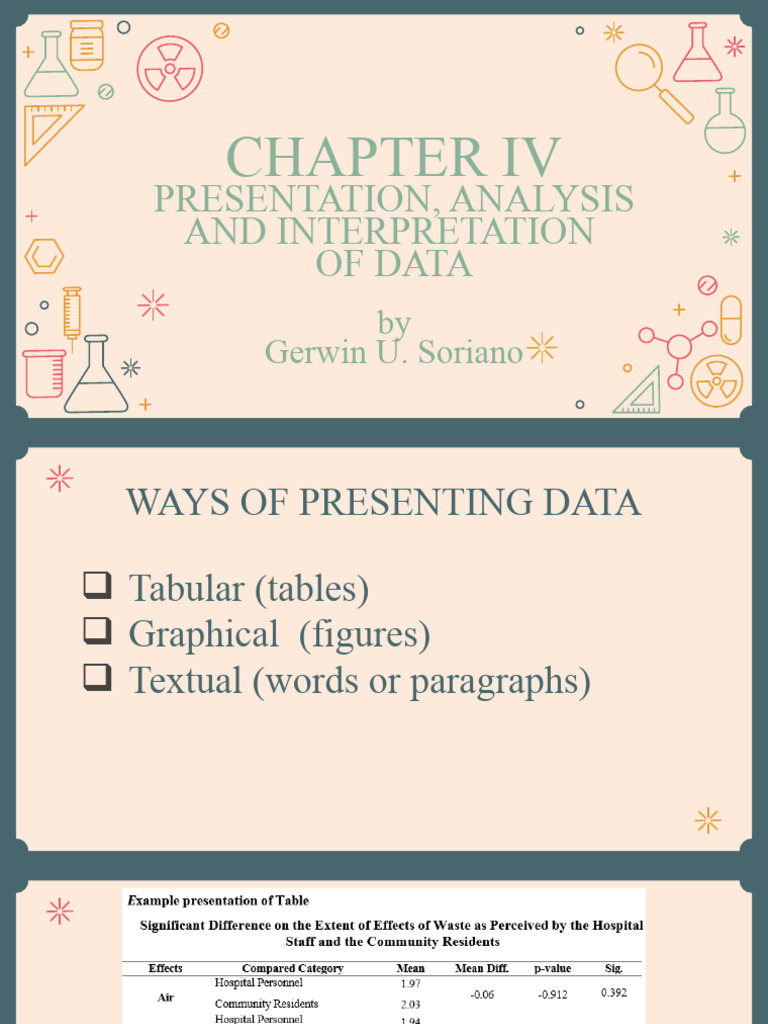 Data Presentation and Analysis Techniques | PDF | Statistics ...