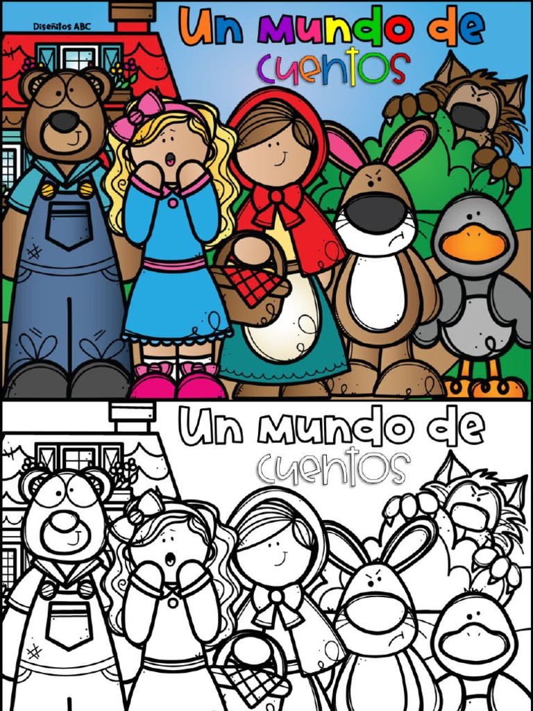 Hojas de Trabajo Un Mundo de Cuentos ABC | PDF