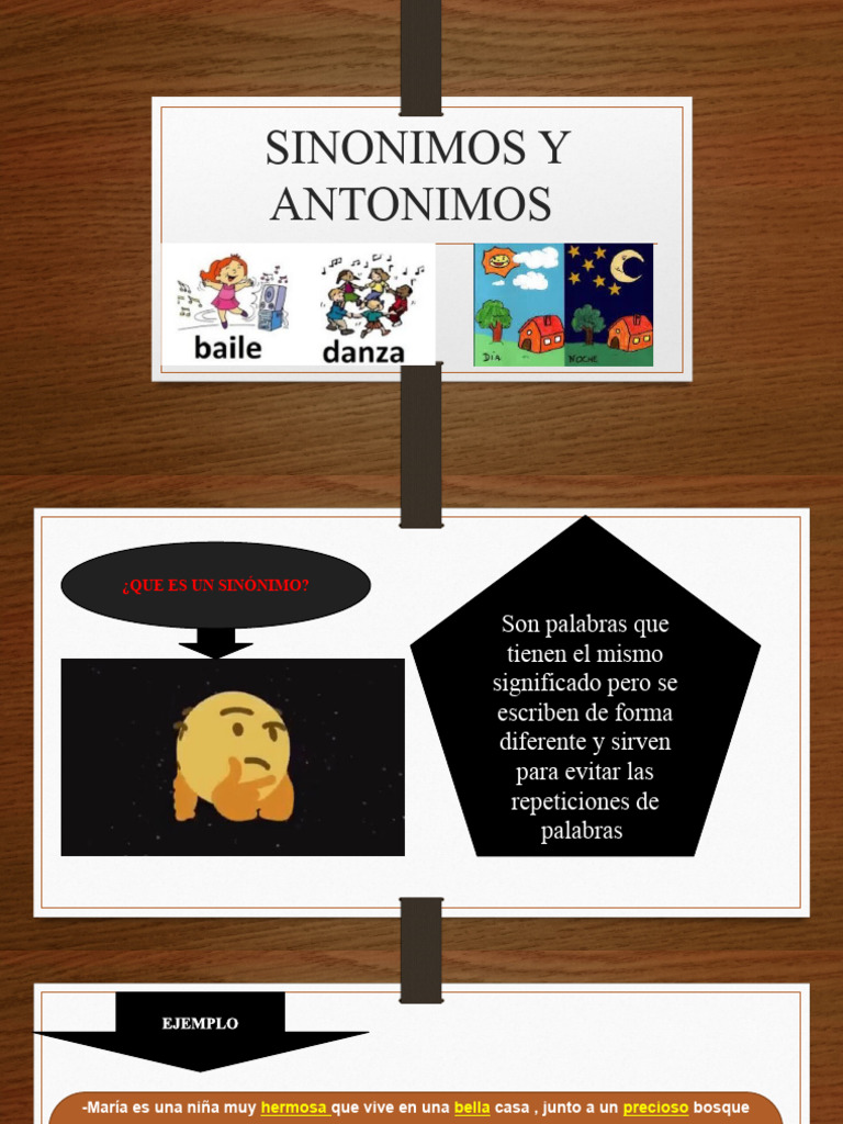 Sinónimos y Antónimos: Definición y Clases | PDF | Semántica léxica ...