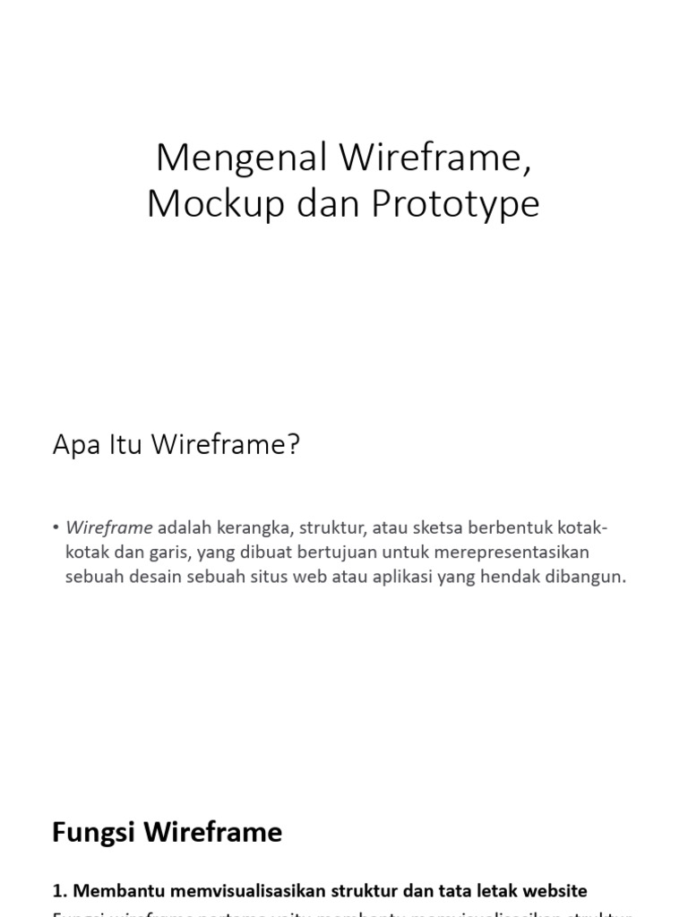 Fungsi dan Contoh Wireframe Web | PDF