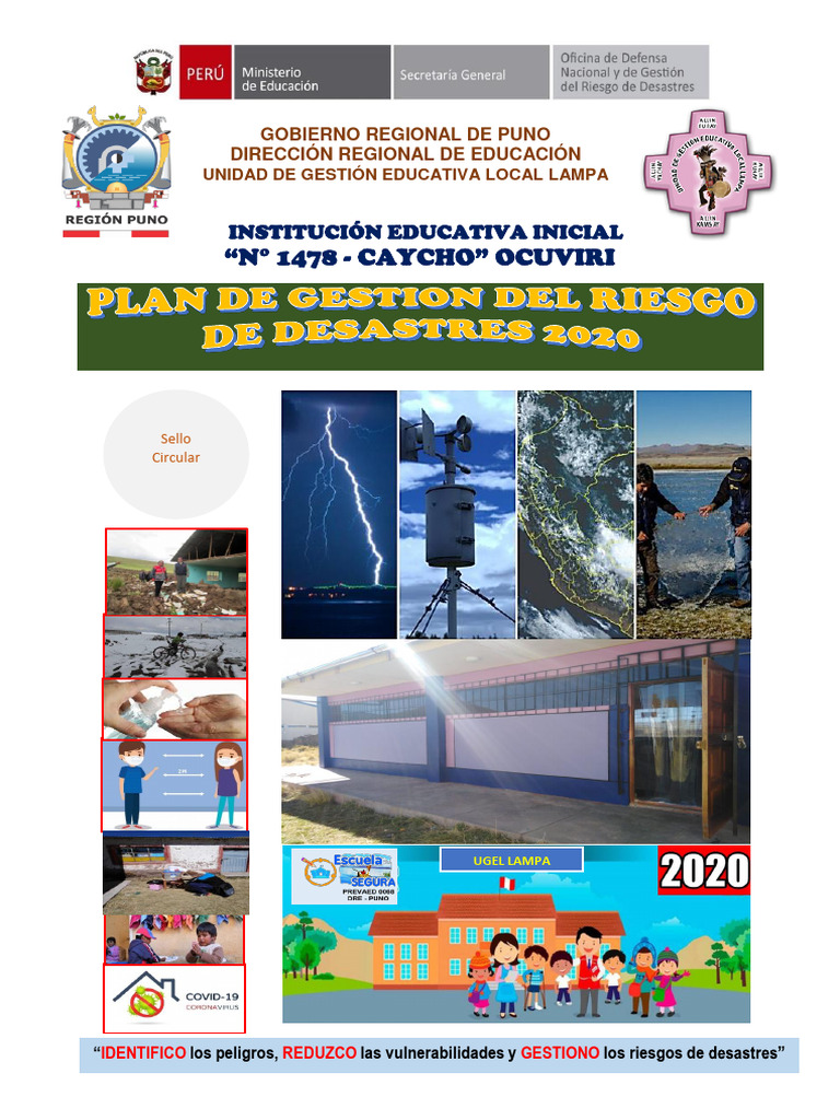 Plan GRD Iei Caycho Ugel Lampa 2020 | PDF