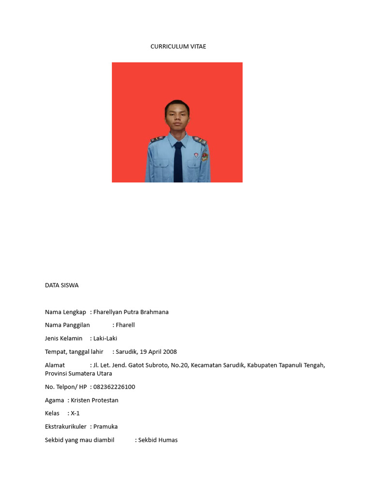 Dokumen CV | PDF | Karier & Perkembangan | Ilmu Sosial