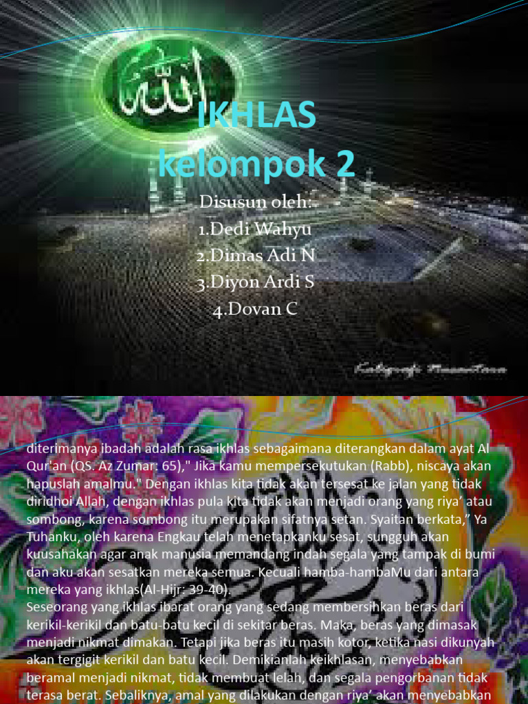 IKHLAS | PDF