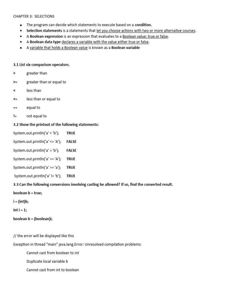Lab Chapter 3 Quest | PDF | Boolean Data Type | Data Type
