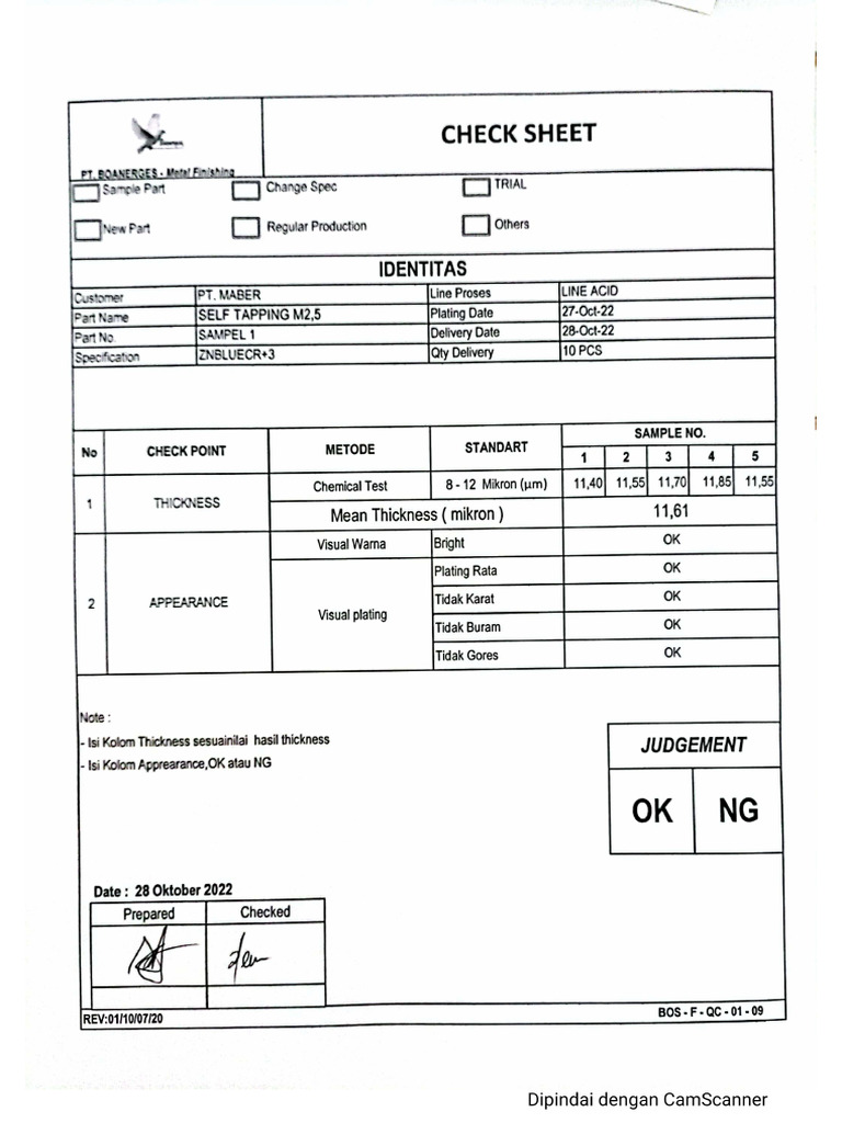 Sample 1 Part M2,5 | PDF
