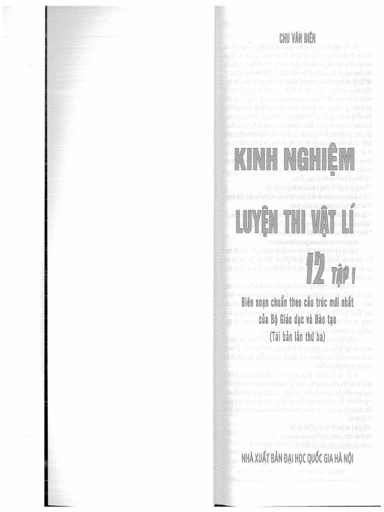 Kinh Nghiem Luyen Thi Vat Ly Tap 1 | PDF