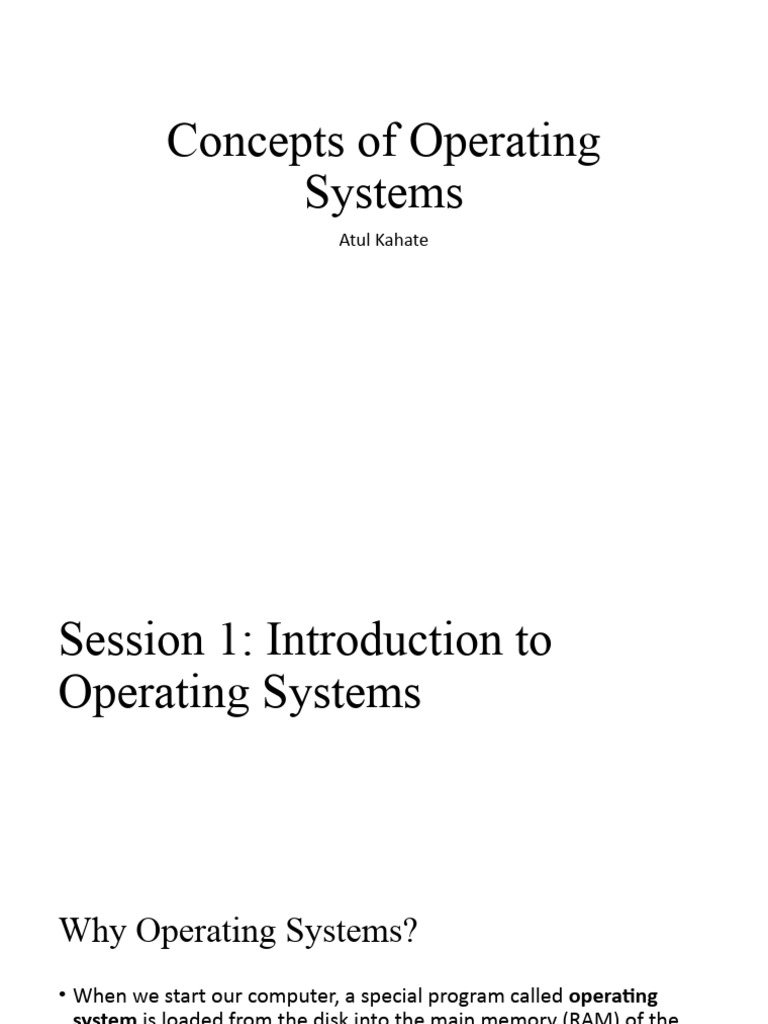 DAC - COS - Day 1 | PDF | Operating System | Kernel (Operating System)