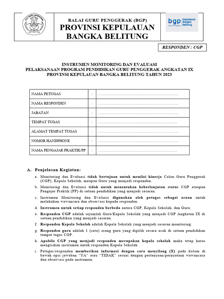 Monev Program Guru Penggerak | PDF