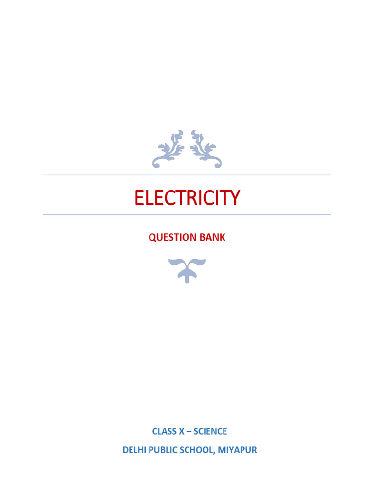 Electricity Worksheet | PDF | Electrical Resistance And Conductance | Voltage