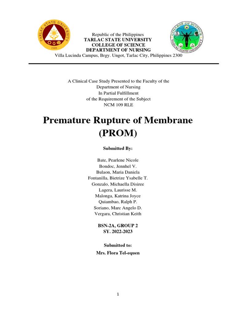 Case Study Prom | PDF | Menstruation | Preterm Birth