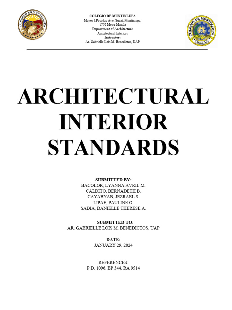 Architectural Interiors - Architectural Interior Standards | PDF ...
