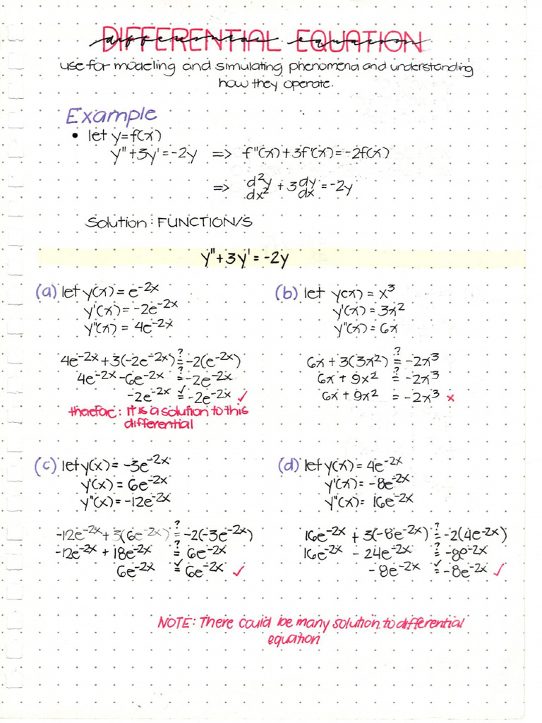 Differential Equation - Ordinary and Partial Differential Equation | PDF