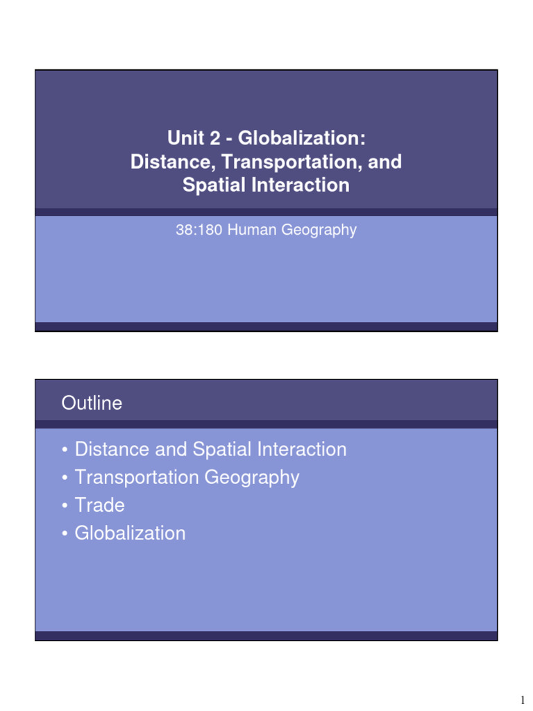 Geography & Globalization Insights | PDF | Distance | Transport