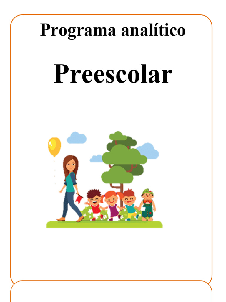 Programa Analítico Preescolar | PDF