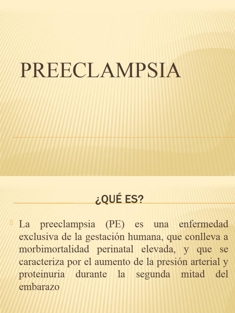 Preeclampsia | PDF | El embarazo | Hipertensión