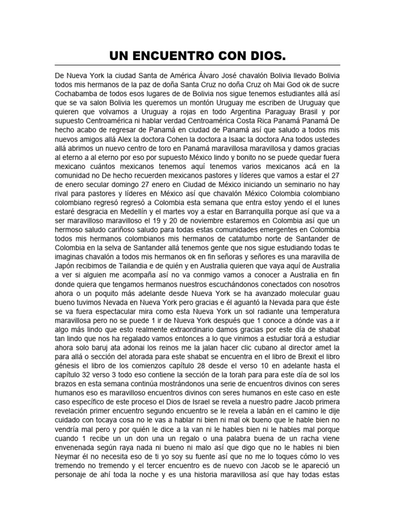 Un Encuentro Con Dios. | PDF | Jacob | Mente