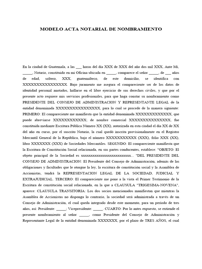 Modelos de Actas Notariales | PDF | Matrimonio | Justicia