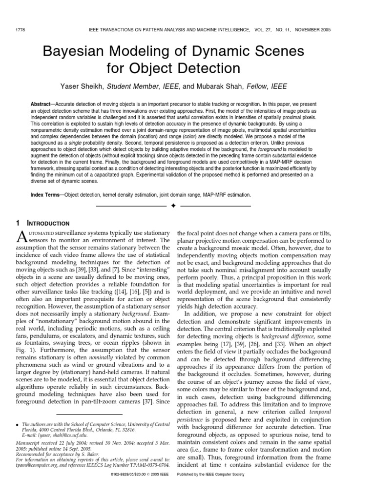 Object Detection | PDF | Estimator | Eigenvalues And Eigenvectors