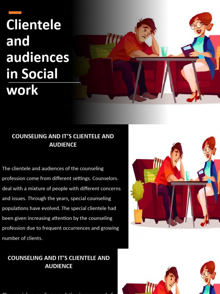 Lesson#7 Clientele, Audiences in Counseling and Counselors Work Setting ...