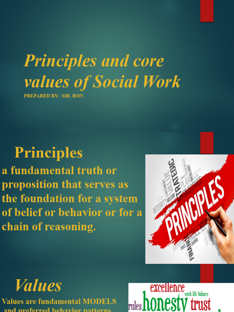 Core Values and Principles of Social Work | PDF | Social Justice | Justice