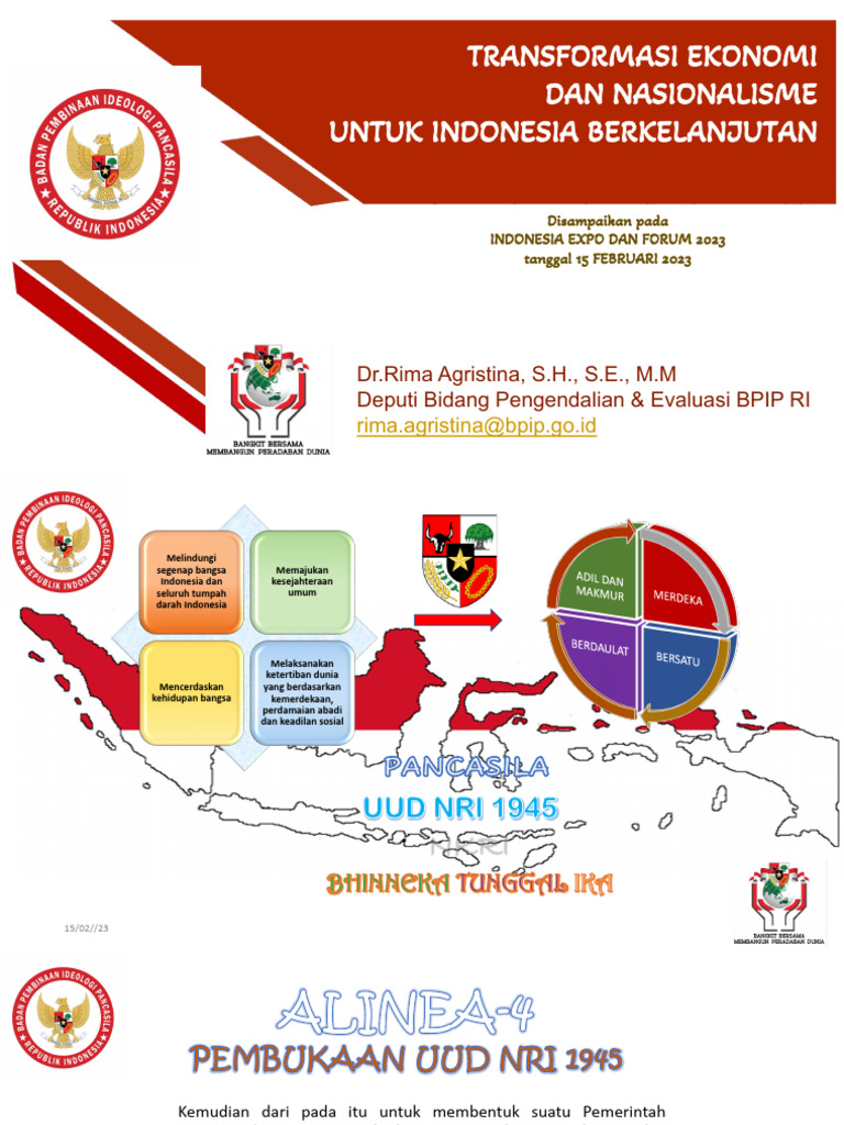 Transformasi Ekonomi & Nasionalisme untuk Indonesia Berkelanjutan-RIMA ...