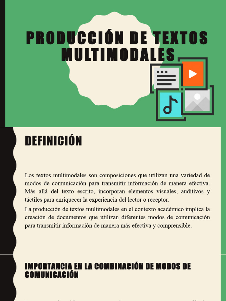 Producción de Textos Multimodales | PDF | Multimedia | Comunicación