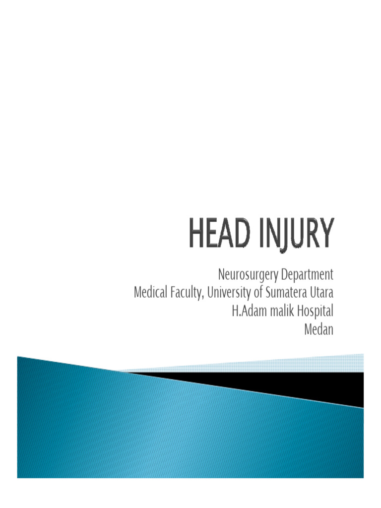 Emd166 Slide Head Injury | PDF | Traumatic Brain Injury | Injury
