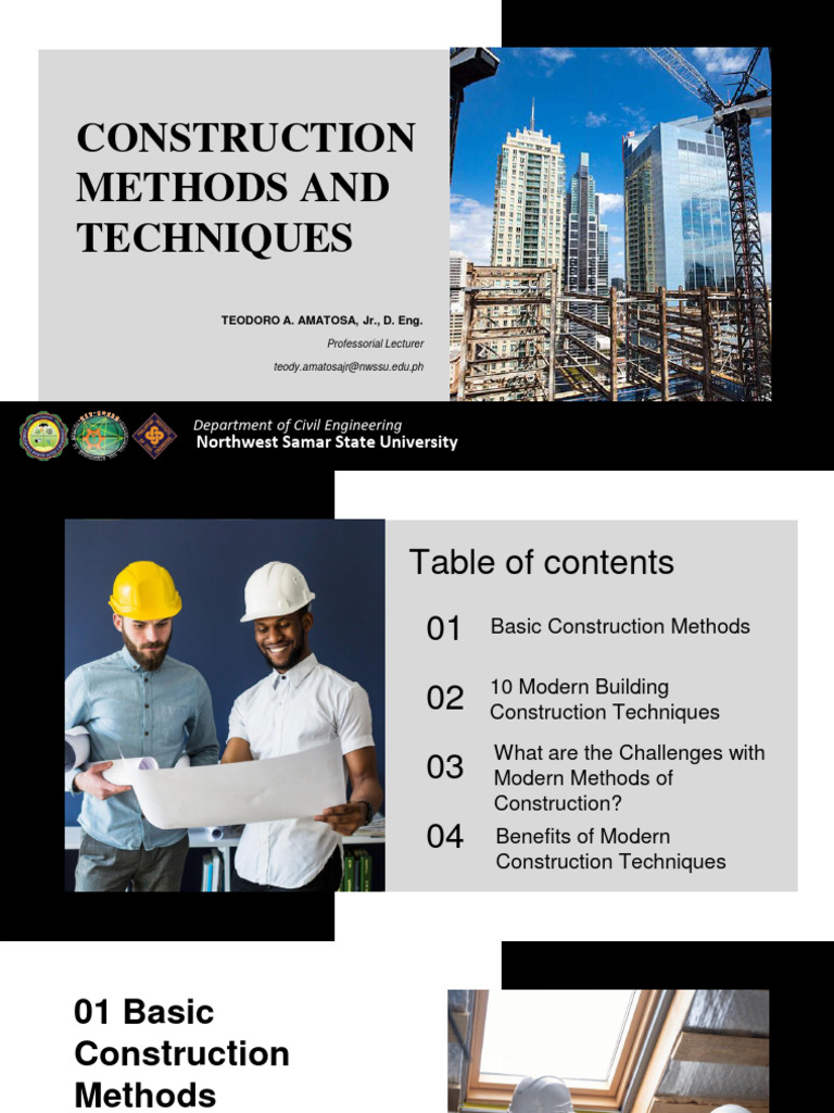 Construction Methods and Techniques | PDF | Framing (Construction) | Masonry