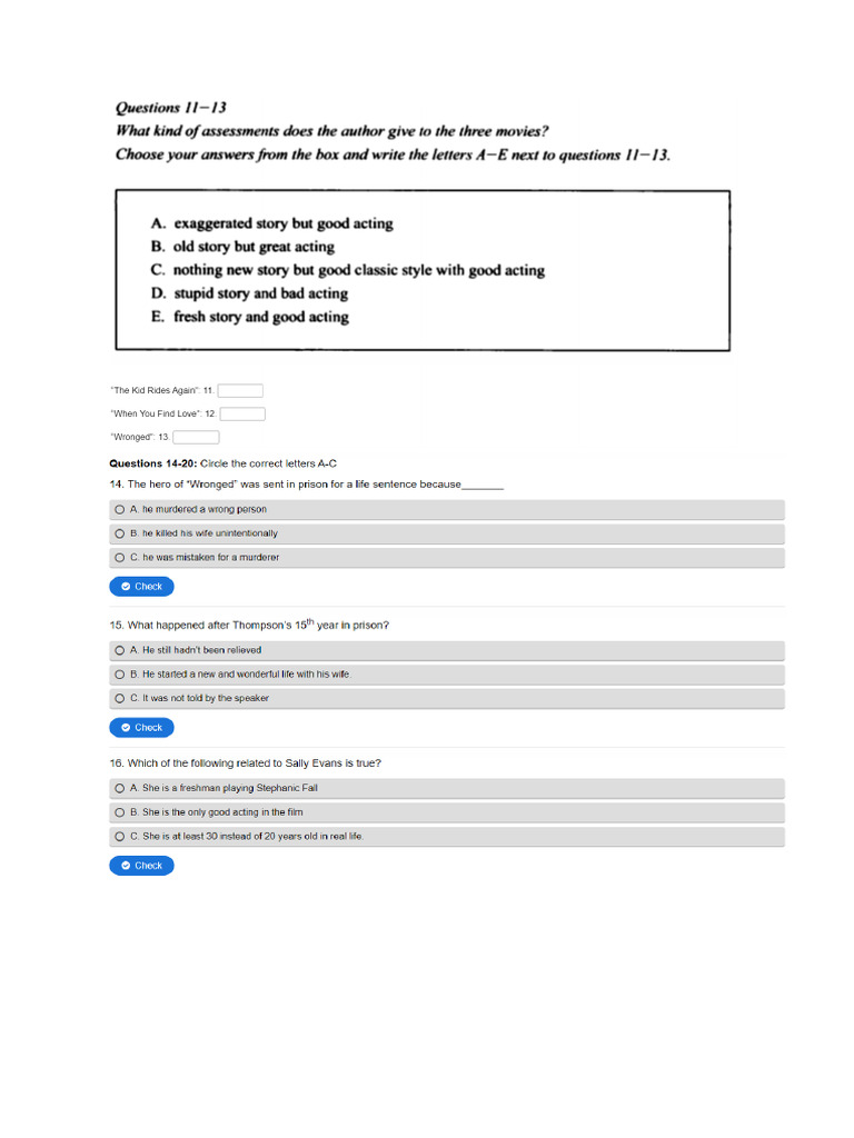 Films Listening Practice | PDF