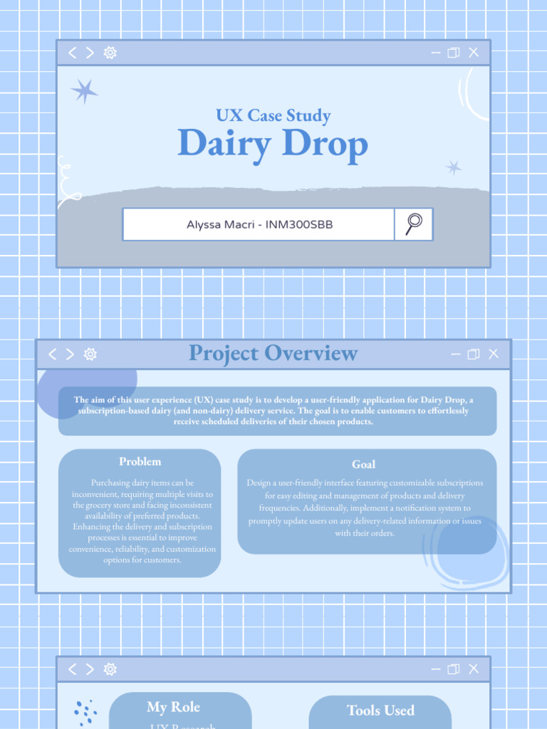 UX Case Study - Dairy Drop | PDF | Computing | Design
