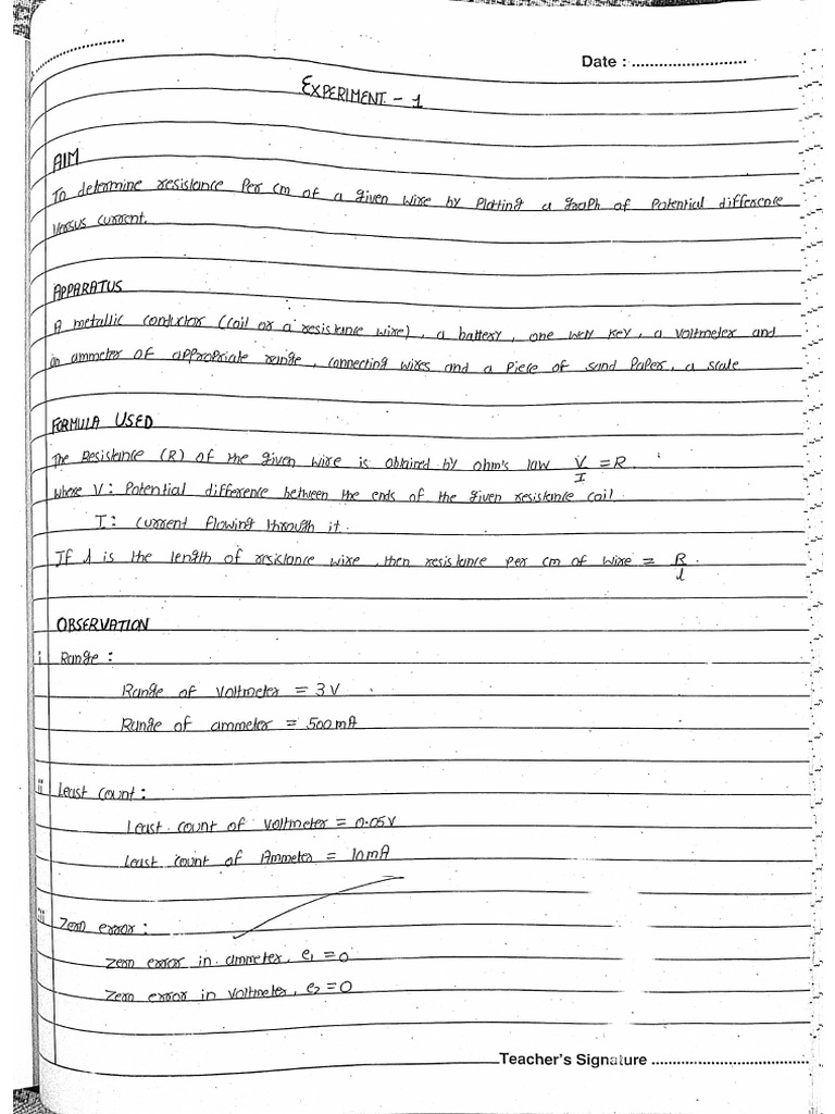 Physics Practical File | PDF