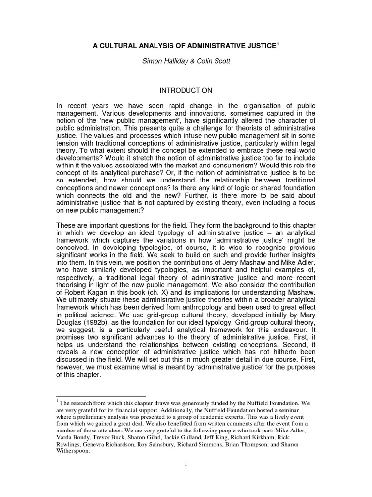 Cultural Analysis Admin Justice | PDF | Justice | Crime & Violence
