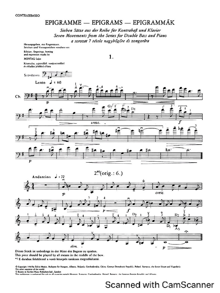 Kodaly - Epigrams | PDF