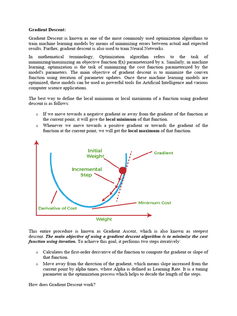 Gradient Descent | PDF | Support Vector Machine | Mathematical Optimization Gradient Descent | PDF | Support Vector Machine | Mathematical Optimization