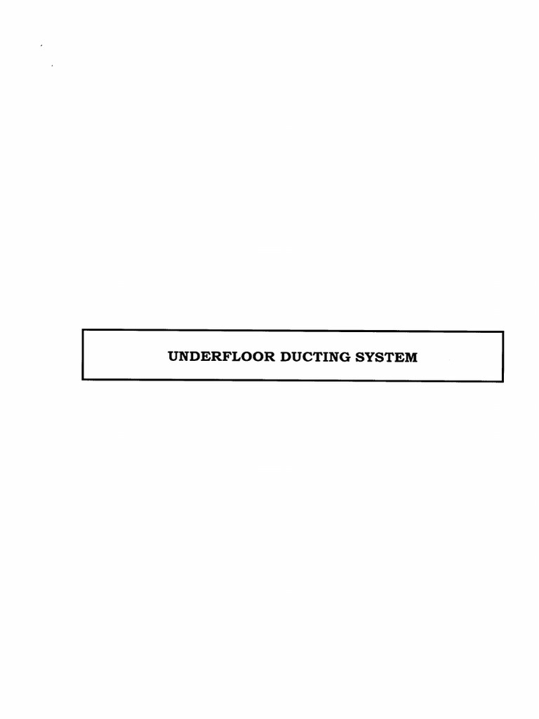 Specification For Underfloor Ducting System | PDF