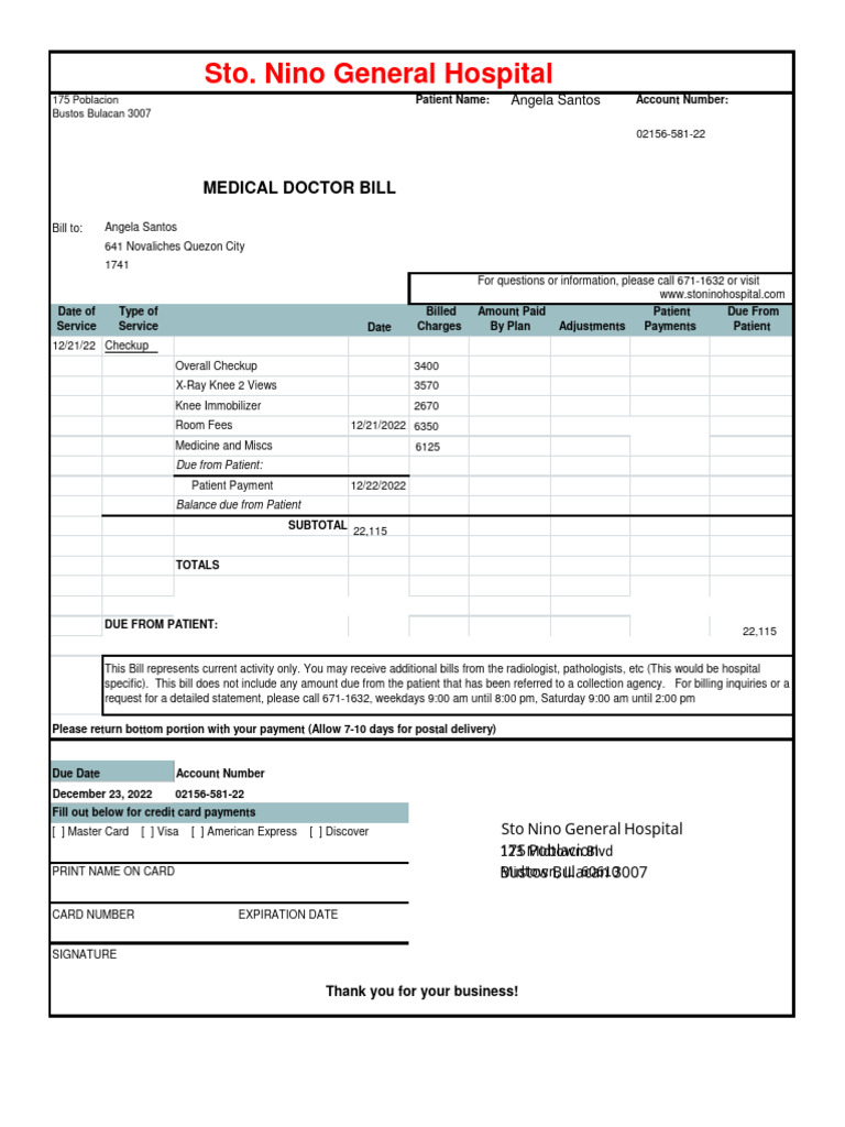 Sample Doctor Bill | PDF | Service Industries | Medicine