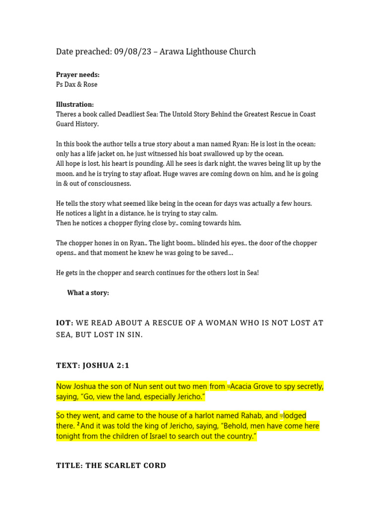 The Scarlet Cord | PDF | Ark Of The Covenant | Jesus