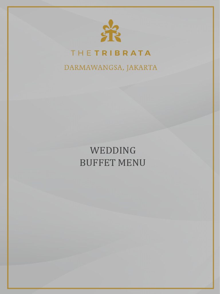 The Tribrata Wedding Buffet Menu | PDF | Sauce | Salad