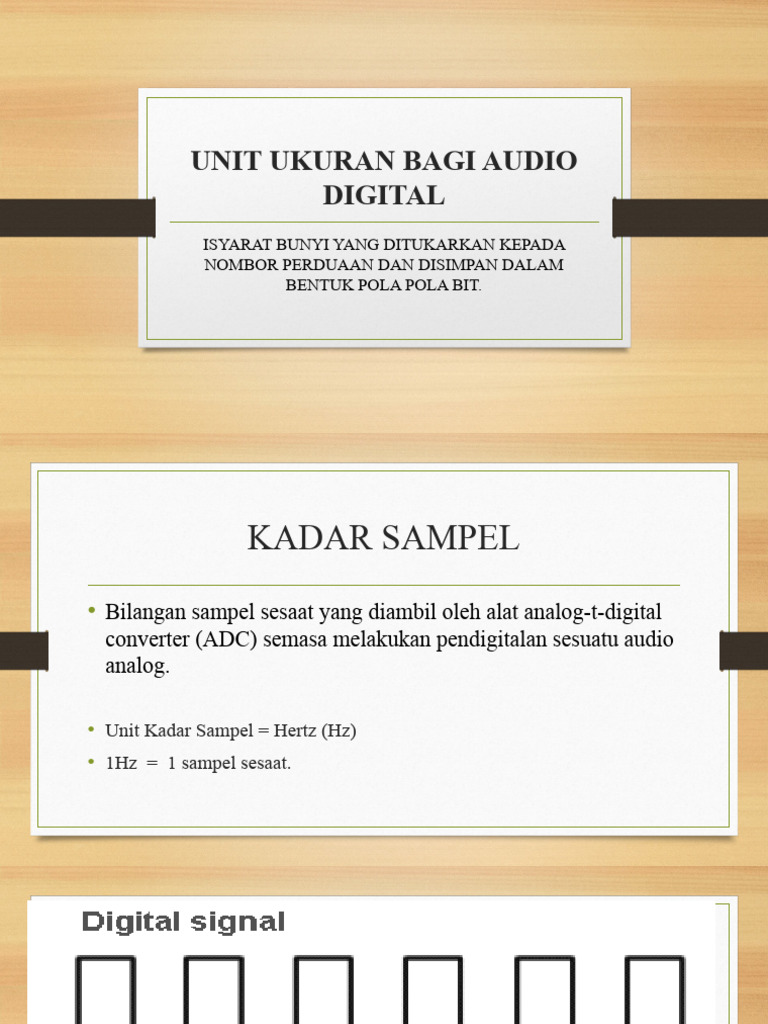 Unit Ukuran Bagi Audio Digital | PDF