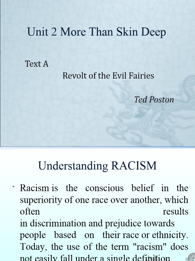 Unit 2 More Than Skin Deep | Download Free PDF | Racism ...