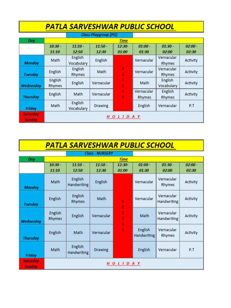 Routine - 2024 | PDF