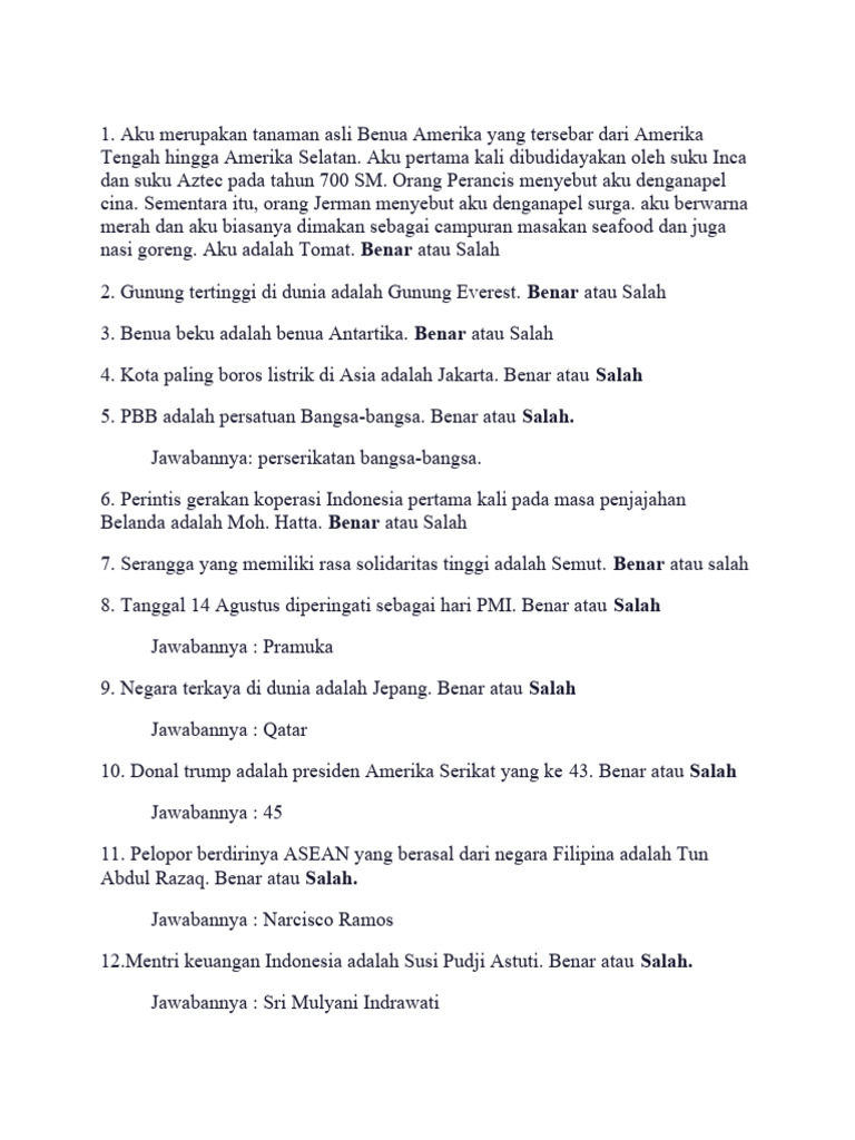 Soal Rangking 1 | PDF