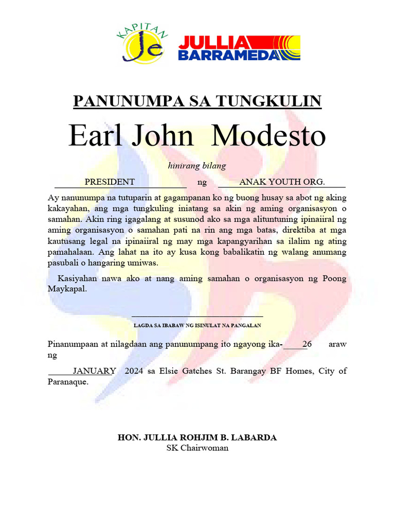 Anak Youth Final Cert | PDF