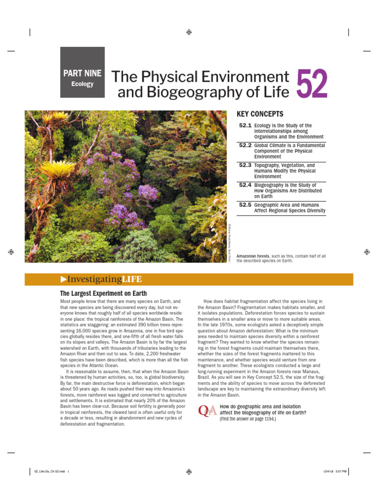 Ch52-Life The Science of Biology 12th Ed 2020 | PDF | Atmosphere Of ...