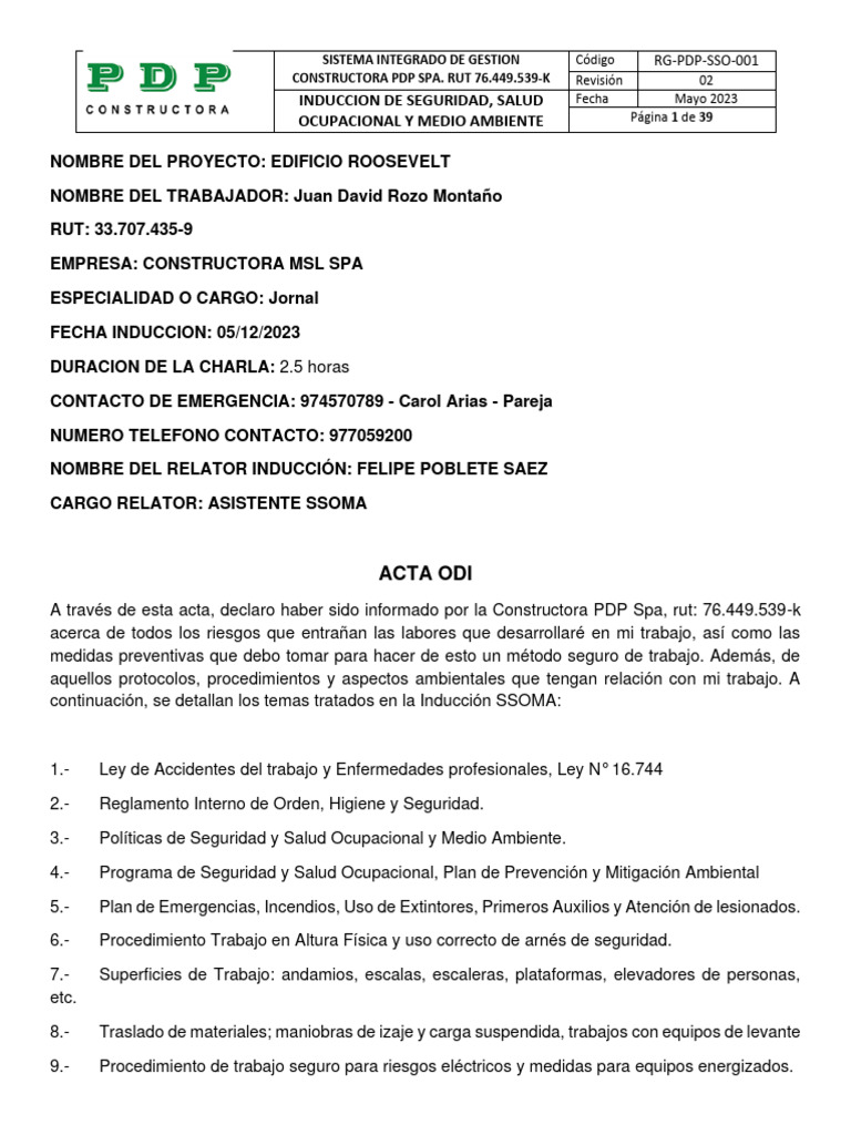 INDUCCION Juan Rozo | PDF