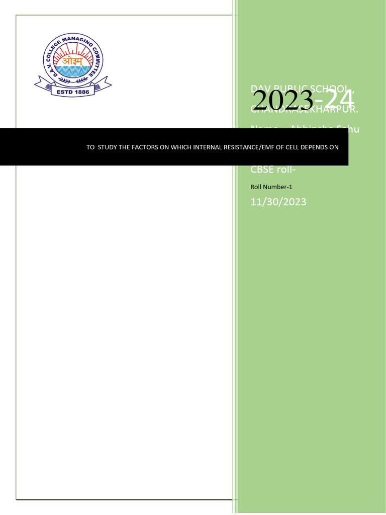 Phy Project Dav Cspur | PDF