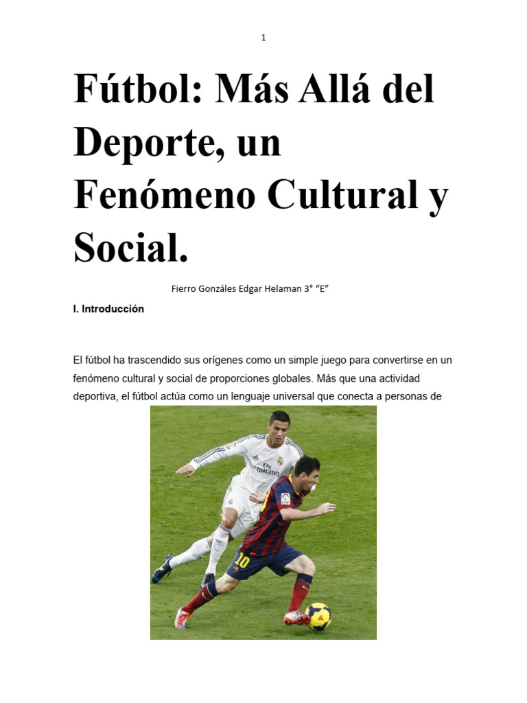 Ensayo | PDF | Asociación de Futbol | Deportes