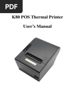 POS80 Thermal Printer Manual | PDF | Power Supply | Printer (Computing)