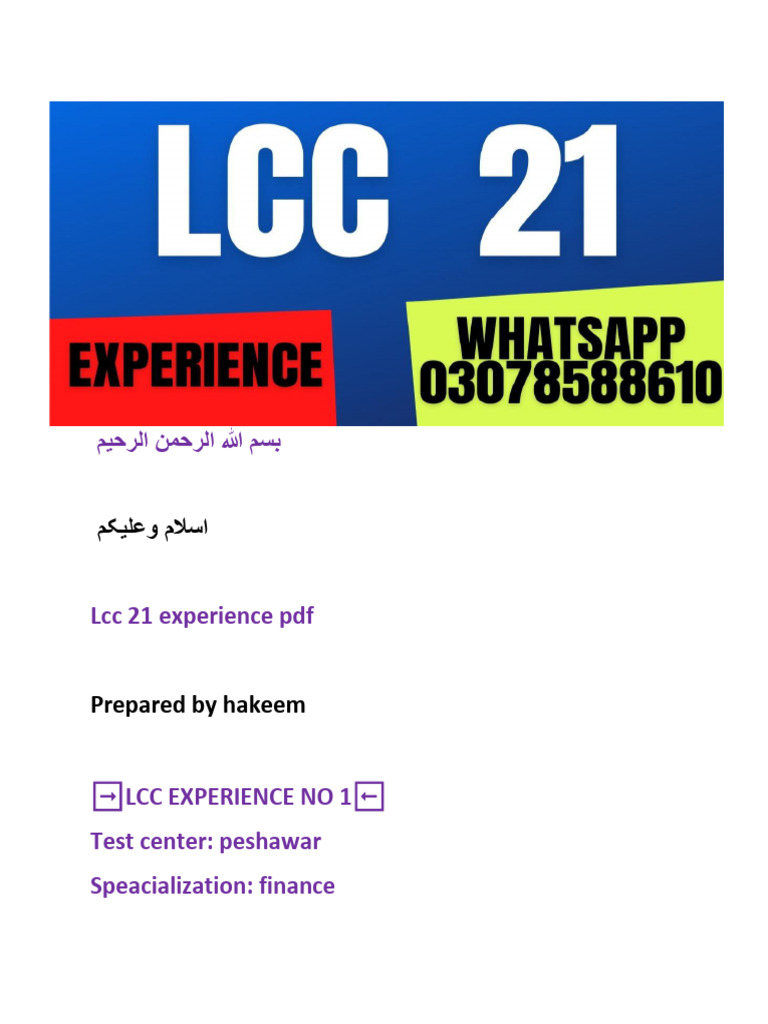 LCC 21 Experience PDF Prepared by Hakeem Bhai-1 | PDF | Public Key ...
