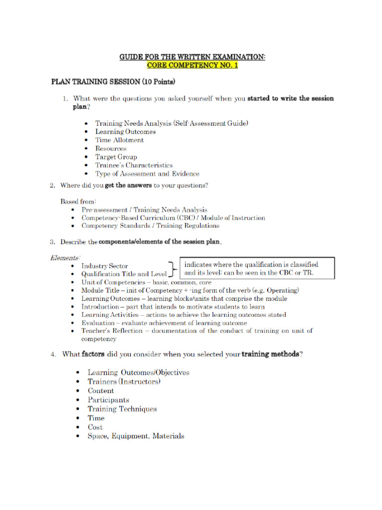 Written Exam Answer Coc 1 and Coc2 | PDF